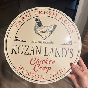 Farm Fresh Eggs Sign, Custom Chicken Sign, Custom Farm Sign, Chicken ...