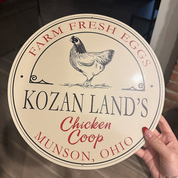 Farm Fresh Eggs Sign, Custom Chicken Sign, Custom Farm Sign, Chicken ...