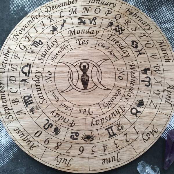 Wooden Pendulum Spiritual Dowsing Board Laser Engraved - Etsy Canada
