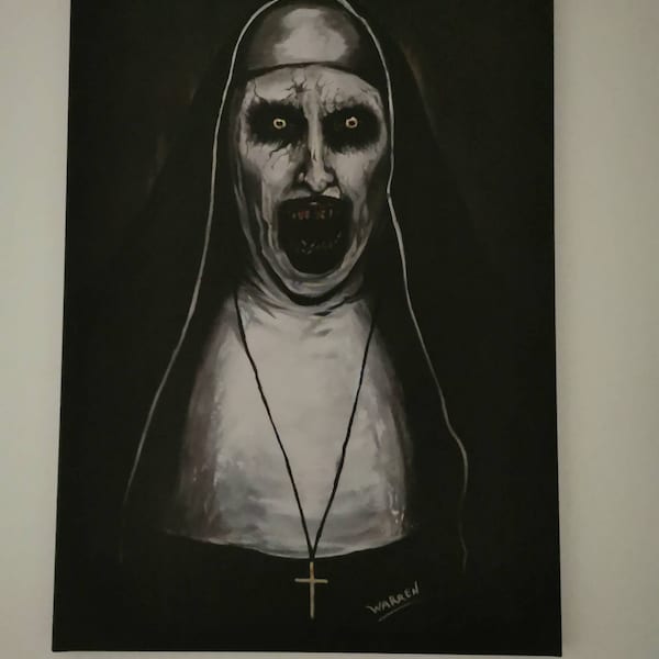 Valak "evil Version" Painting Replica Print Canvas (demon Nun, the ...