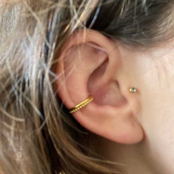 Double Hoop, G23 Titanium Conch Clicker Hoop, 10mm, 12mm Conch Hoop ...