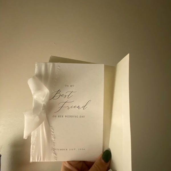 Personalized to My Daughter Cotton Paper Card Personalized Wedding Card ...