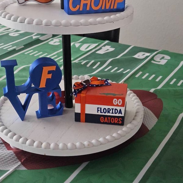 Florida Gators Tier Tray Decor - Table and Desk Art - Etsy