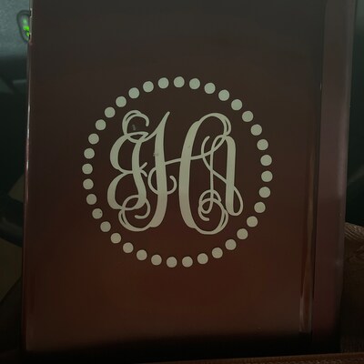 Monogram Car Decal, Monogram Vinyl Decal, Glitter Monogram Vinyl Decals ...