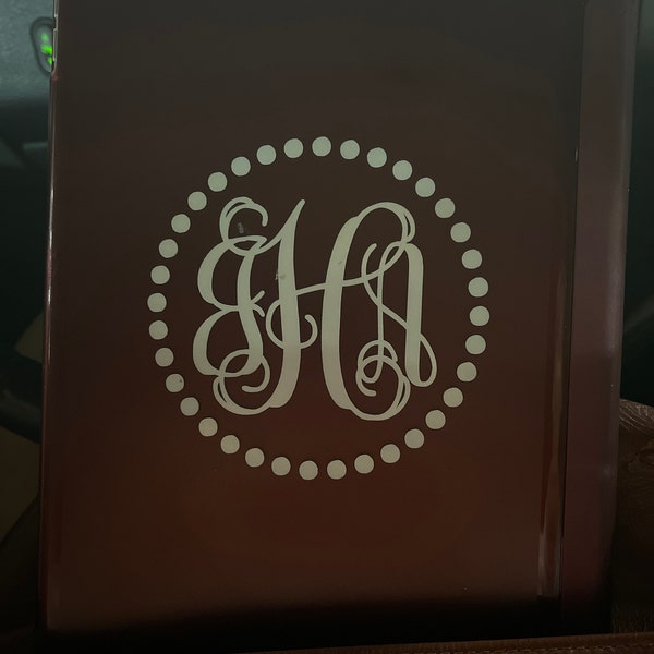Monogram Car Decal, Monogram Vinyl Decal, Glitter Monogram Vinyl Decals ...