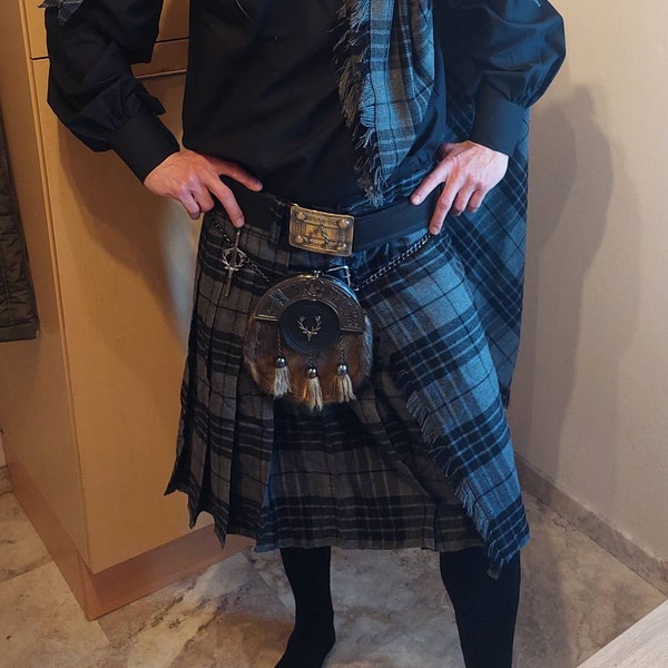 Scottish Men's Traditional Handmade Highland Great Kilt Vintage Tartan ...