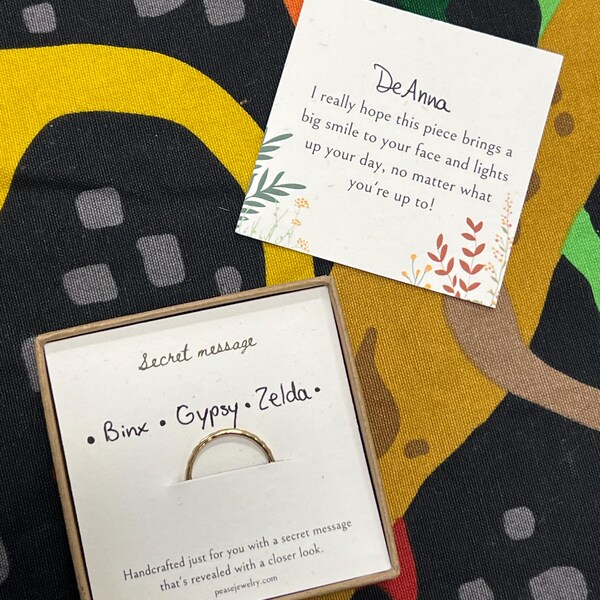 Ring With Name, Hidden Name Ring, Gold Filled Name Ring, Custom Name ...
