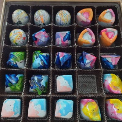 Classic American Candy Box Artisan Chocolates and Ganaches Gourmet ...