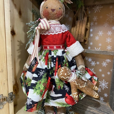 Primitive Bunny Rabbit-folk Art Bunny-irish Bunny-plush Bunny-vintage ...