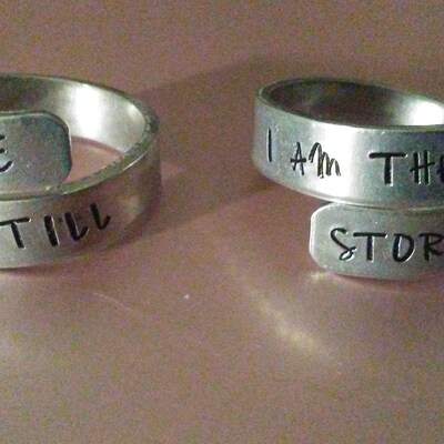 Be Still Ring, Aluminum Ring, Wrap Ring, Ring, Aluminum Wrap Ring ...