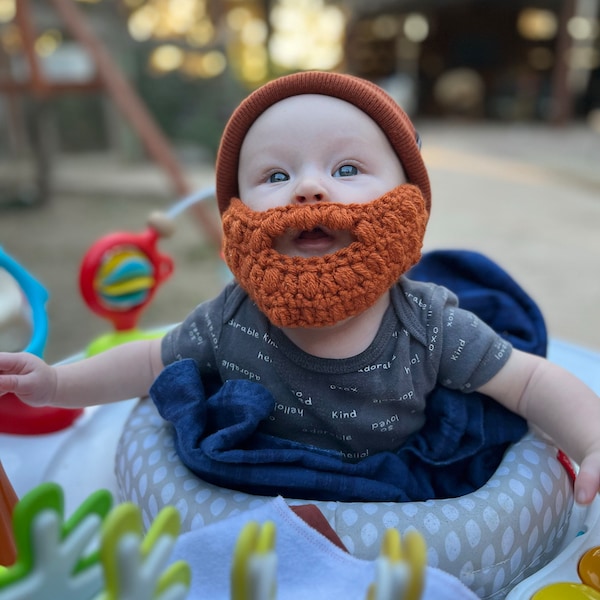 19 Colors! Crochet Beard Baby Child Toddler Adult Novelty Funny Gift ...