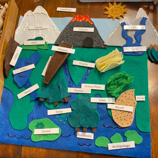 Landforms Felt Board Set | Ships Next Day | Daycare ECE Science Series ...