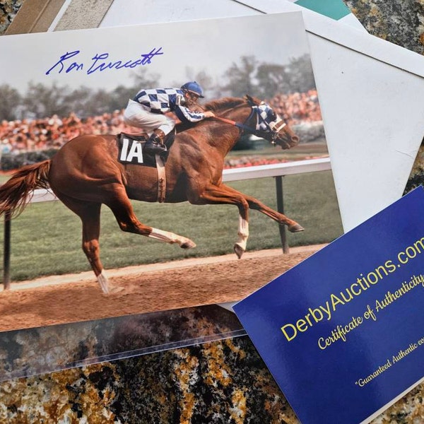 Secretariat Photograph Rare Barn Photograph Ron Turcotte Autograph 8x10 ...