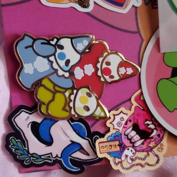 Cute Clowns Enamel Pin - Etsy