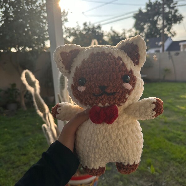 2in1 Crochet Pattern - Den the Tuxedo Cat and Wichian the Siamese Cat ...