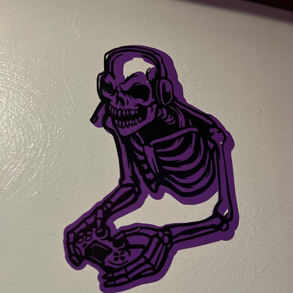Skeleton Playing Video Games SVG | Awesome Gamer T-shirt Decal Sticker ...