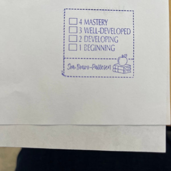 Personalized Teacher Grading Stamp: Custom Wood or Self-inking - Etsy