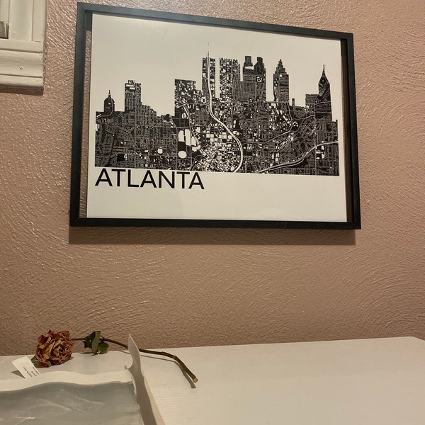 Truist Park, the Battery, Atlanta Map Map Art, Atlanta Art - Etsy