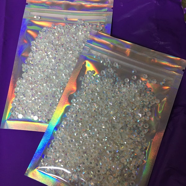 Crystal Clear AB Flatback Rhinestone Flat Back Dance Costume DIY ...