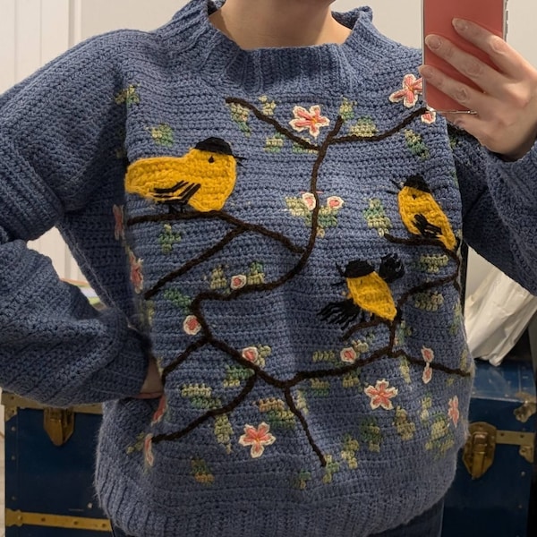 Maud Lewis Crochet Sweater Pattern Collection (oxen in Spring, Three ...
