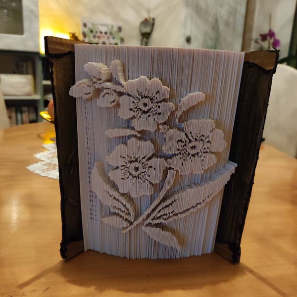 Pattern Only - Sunflower Book Folding Pattern - Cut and Fold Book ...