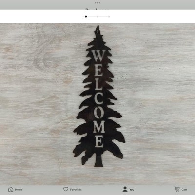 Metal Welcome Sign, Pine Tree Welcome Sign, Rustic Welcome Sign, Cabin ...