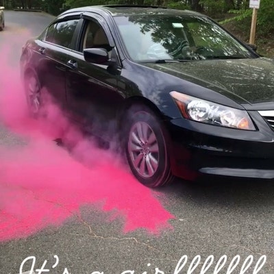 Burnout Gender Reveal Black Tire Pack in Pink Blue Orange Green Yellow ...