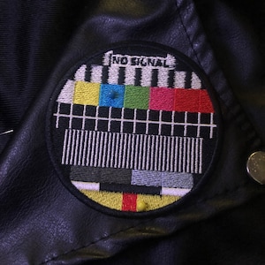Iron-on Patch No Signal Retro TV Old School Patches, Vintage Iron-on ...
