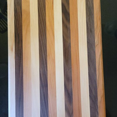 Handmade Multi-wood Maple, Cherry, Walnut Cutting and Serving Boards ...