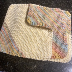 Cotton Dish Cloths, 100% Cotton Hand Knitted Wash Cloths, Home Gifts ...