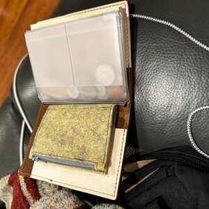 Custom Size Traveler's Notebook Wallet Insert Felt Zip up Wallet Card ...