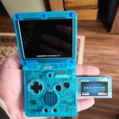 Gameboy Advance SP Transparent Clear Sky Blue IPS V2 Screen Mod - Etsy