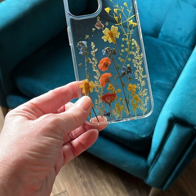 Pressed Flowers Pill Case Birth Control Pill Box Cute Pill Organize ...