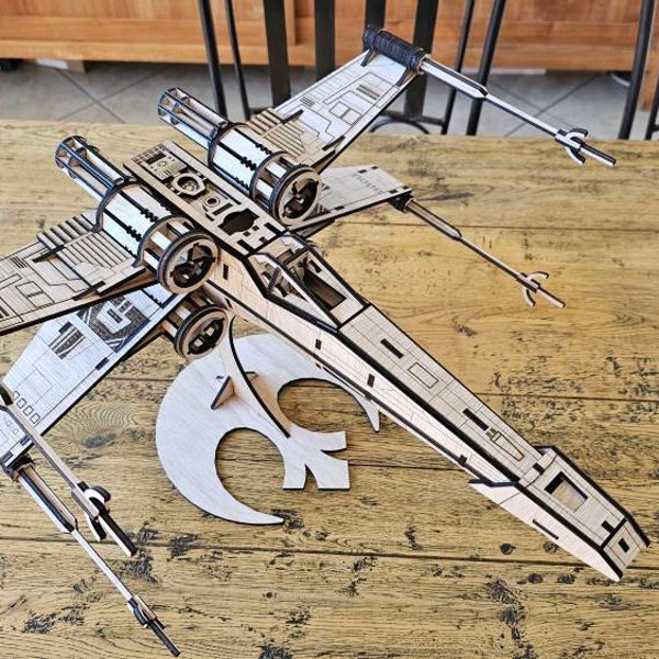 X-fighter T65 and T70 3D Laser Cut Model | Sci-fi Starfighter | Digital ...