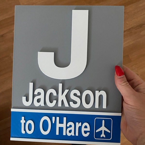 CTA El Custom 9" Train Stop Sign Location Chicago Transit Chitown ...