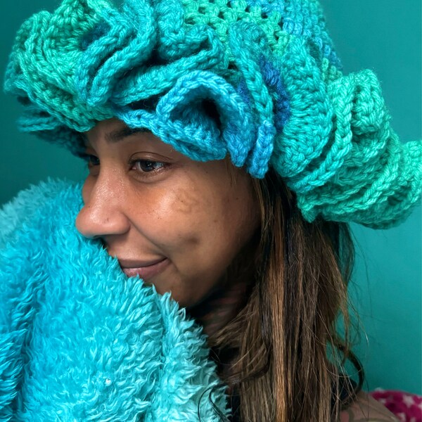 Crochet Ruffle Hat - Etsy