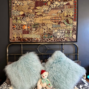 Yellow Vintage Patchwork Wall Decor Tribal Textiles Bohemian - Etsy