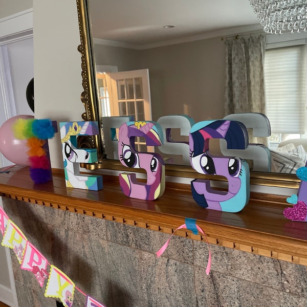 My Little Pony Inspired Name Letters/my Little Pony Party Decorations ...