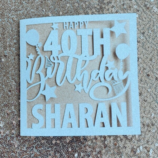 Personalised 50th Birthday Card for Women Custom 50th Birthday Card for ...