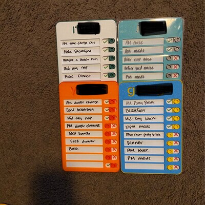 9 Slot Sliding Chart, Routine Chart, Daily Checklist, Kids Daily Tasks ...