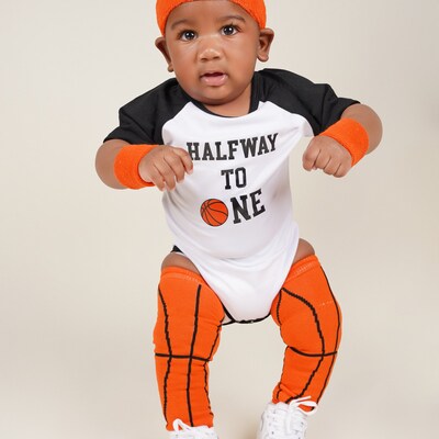 Personalized Basketball Half Birthday Uniform Jersey Headband ...
