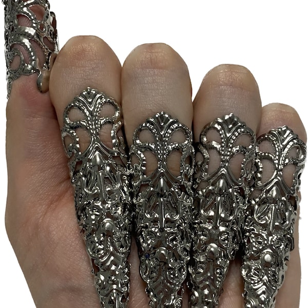 Extra Long Nail Claws "jix" Claw Rings Halloween Goth Wedding Gift ...