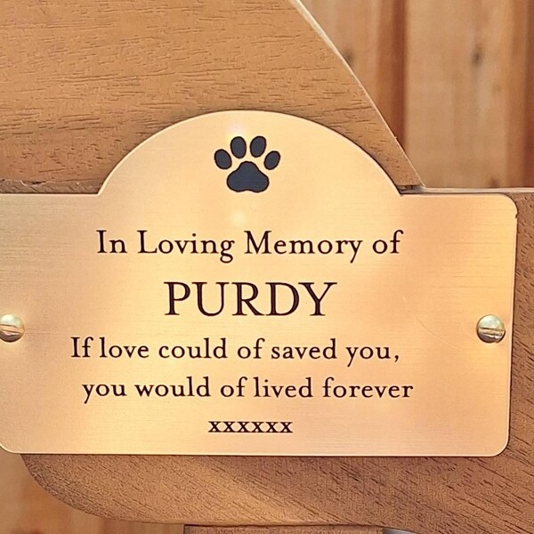 Personalised Pawprint Pet Memorial Plaque, Garden Pet Plaque, Dog ...