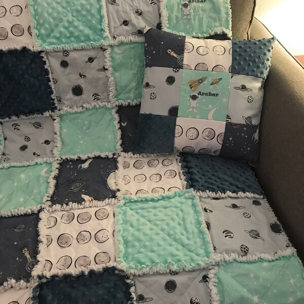 Outer Space Fabric, Love You to the Moon, Spatial Friends, Cotton, Art ...