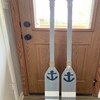 Navy Blue Handmade Boat Oars, Nautical Home Decor, Beach House Wall Art ...