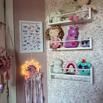 Wooden Star and Moon Shelfie, Space Themed Decor, Galaxy Kids Bedroom ...