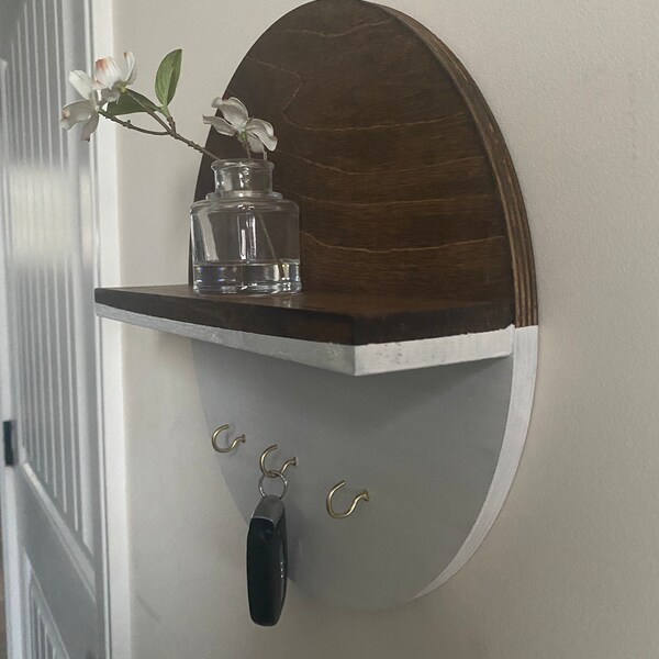 Key Hooks & Shelf, Key Holder, Key Organizer, Entryway Shelf - Etsy