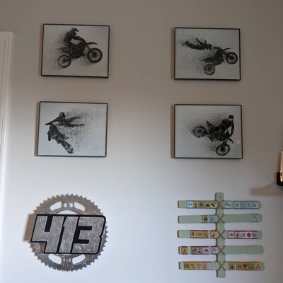 Motocross Racing Digital Repeating SVG Vector Pattern Motorcycles ...