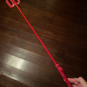 Gorgeous RED ROSE Leather Flogger Cat of 9 Tails | Etsy