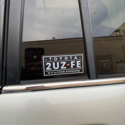 Toyota 2UZ-FE 4.7 Liter V8 Engine Clear Vinyl Sticker/ Decal 4runner ...